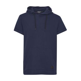 Kurzarmpullover INDICODE "Kurzarmpullover IDNils", Herren, Gr. S, blau (navy), Web, Obermaterial: 55% Baumwolle CO. 45% Polyester PES., unifarben, normal, ohne Ausschnitt, Pullover