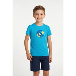 Funktionsshirt Trollkids "KIDS SOGNEFJORD T", M&auml;dchen, Gr. 176, pool blau, Obermaterial: 100% Polyester, normal, Rundhals, Shirts Funktionsshirt, mit UV-Schutz