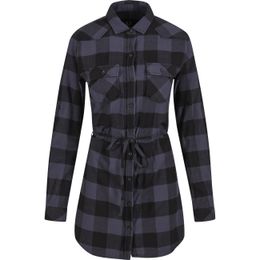 Langarmhemd Brandit "Brandit Damen Ladies Longshirt", Herren, Gr. 4XL, US-Gr&ouml;&szlig;en, schwarz, grau, 100% Baumwolle, normal, Hemden