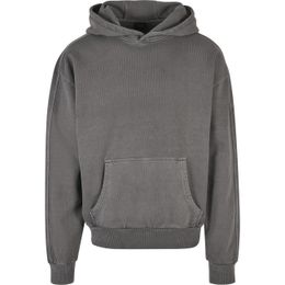 Kapuzenpullover Urban Classics "Urban Classics Herren Heavy Terry Garment Dye Hoody", Herren, Gr. S, schwarzshadow, 100% Baumwolle, unifarben, oversize, ohne Ausschnitt, Pullover Kapuzenpullover