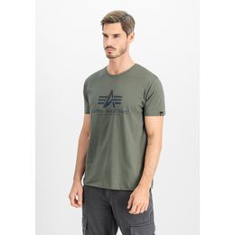 T-Shirt Alpha Industries "Basic T-Shirt BL Rainbow Ref.", Herren, Gr. XS, gr&uuml;n (vintage gr&uuml;n), Obermaterial: 100% Baumwolle, Shirts T-Shirt
