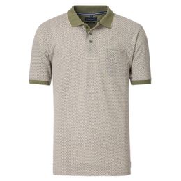 Poloshirt Casamoda "Casamoda Polo-Shirt Print", Herren, Gr. M, gr&uuml;n (hellgr&uuml;n), 50% Baumwolle, 50% Polyester, Shirts