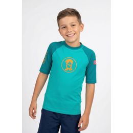 Funktionsshirt Trollkids "KIDS KVALVIKA T", Kinder, Gr. 92, sea gr&uuml;n, lagoon gr&uuml;n, Obermaterial: 92% Polyester, 8% Elasthan, Shirts Funktionsshirt, f&uuml;r Kinder und Jugendliche, kurz&auml;rmlig, mit UV-Schutzfaktor 50+