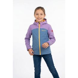 Softshelljacke Trollkids "GIRLS KRISTIANSAND JACKET XT", M&auml;dchen, Gr. 110, violet sorbet, cornflower, Obermaterial: 94% Polyester, 6% Elasthan, Jacken Softshelljacke, f&uuml;r Trekking und sportliche Aktivit&auml;ten, wasserabweisend