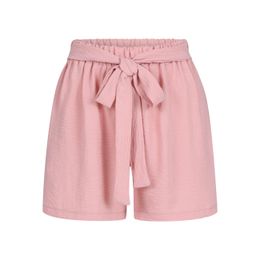 Shorts CLOUD 5IVE "CLOUD 5IVE Musselin Shorts with tie belt", Damen, Gr. XXL, US-Gr&ouml;&szlig;en, rose, 95% Polyester, 5% Elasthan, unifarben, normal, Hosen Shorts