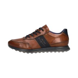 Sneaker Bugatti, Herren, Gr. 42, cognac, Glattleder, used, Schuhe Sneaker, Schn&uuml;rschuh, Halbschuh, Freizeitschuh mit Profilsohle