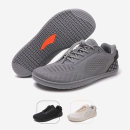 Barfu&szlig;schuh DOTALES "Litestep Barfu&szlig;schuhe Damen & Herren Barfu&szlig; Sneaker", Damen, Gr. 39, Normalschaft, grau, Kunstfaser, Mesh, Polyurethan, Textil, Schuhe Barfu&szlig;schuh, Barfu&szlig; Sneaker, Minimalschuhe