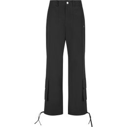 Cargohose PEQUS "PEQUS PEQUS Ribstop Cargo V2", Damen, Gr. L, US-Gr&ouml;&szlig;en, schwarz, 99% Baumwolle, 1% Polyurethan, unifarben, loose fit, Hosen Cargohose