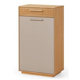 Pharao24.de Stauraumschrank Flurschrank in Taupe mit Metallgriffen