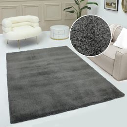 Hochflor-Teppich OTTO HOME "Microfaser Teppich Magong, besonders weich, sehr feiner Flor" Gr. 1, grau (stone), B:60cm H:30mm L:90cm, Kunstfaser, Teppiche, uni, Wohnzimmer, Schlafzimmer, Kinderzimmer, auch rund und als L&auml;ufer