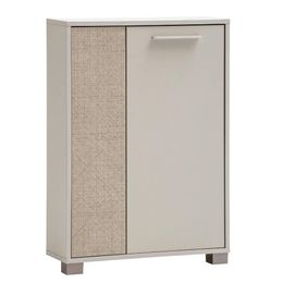 Pharao24.de Dielenschrank Garderobenschrank in Beige 20 cm tief