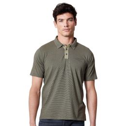 Poloshirt Casamoda "Casamoda Polo-Shirt gestreift", Herren, Gr. M, gr&uuml;n (olive), 100% Baumwolle, Shirts
