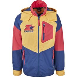 Anorak STARTER Black Label "Starter Black Label Herren Starter Multicolored Logo Jacket", Herren, Gr. XS, rot, blau, gelb, 100% Polyester, mehrfarbig, normal, ohne Ausschnitt, Jacken