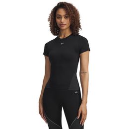 Trainingsshirt Under Armour "UA VANISH SEAMLESS SS", Damen, Gr. M, schwarz, steel, steel, Obermaterial: 90% Nylon, 10% Elasthan, Shirts, elastische Passform, nahtloses Design, atmungsaktiv