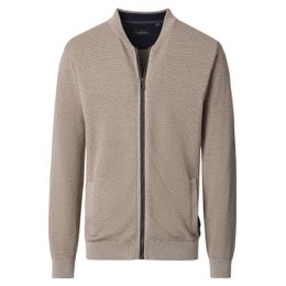Strickjacke Casamoda "Casamoda Strickjacke uni", Herren, Gr. XL, beige, 100% Baumwolle, Strickjacken Strickjacke