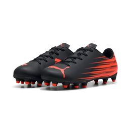 Fu&szlig;ballschuh Puma "ATTACANTO II FGAG JR", Kinder, Gr. 37,5, Puma schwarz, glowing rot, Synthetik, bedruckt, Schuhe Fu&szlig;ballschuh, f&uuml;r Rasen- und Kunstrasenpl&auml;tze, f&uuml;r Jugendliche