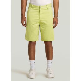 G-Star Raw Shorts G-STAR "Travail Relaxed Shorts", Herren, Gr. 34, bright chartreuse gd, Obermaterial: 100% Baumwolle, Hosen Shorts