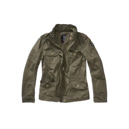 Allwetterjacke Brandit "Brandit Damen Ladies Britannia Jacket", Damen, Gr. XS, olive, 100% Baumwolle, unifarben, normal, amerikanischer Ausschnitt, Jacken