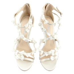 High-Heel-Pumps Buffalo "Buffalo YANA LB", Damen, Gr. 39, ivory, Textil, unifarben, Schuhe