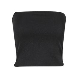 B&uuml;gelloser BH Urban Classics "Urban Classics Ladies Glitter Bandeau", Damen, Gr. 4XL, Cup 0, schwarz, 100% Kunststoff, BHs
