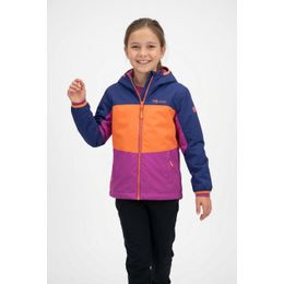Regenjacke Trollkids "KIDS BJORDAL JACKET", Kinder, Gr. 164, violet blau, papaya, mallow pink, Web, Obermaterial: 100% Polyester. Futter: 100% Polyester, Jacken Regenjacke, &Uuml;bergangsjacke f&uuml;r Kinder und Jugendliche, sportlicher Stil