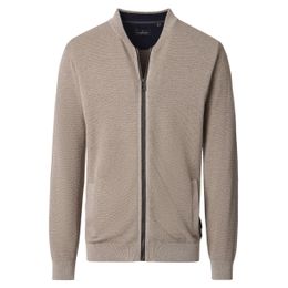 Strickjacke Casamoda "Casamoda Strickjacke uni", Herren, Gr. XXL, beige, 100% Baumwolle, Strickjacken Strickjacke