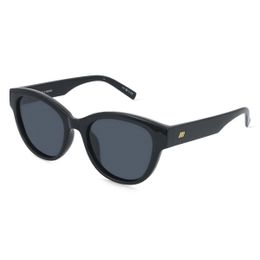 Le Specs LSP2652340 MAJESTIC | Damen-Sonnenbrille | Fassung: Vollrand, Quadratisch, Kunststoff, Schwarz | Glasfarbe: Grau