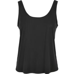 Tanktop Urban Classics "Urban Classics Damen Ladies Modal Loose Top", Damen, Gr. L, schwarz, 77% Modal, 23% Polyester, unifarben, loose fit, Tops Tanktop