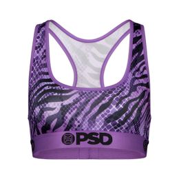 Sport-BH PSD "PSD PURP BOA TIGER SB", Damen, Gr. XL, Cup 0, multi, 88% Polyester, 12% Elasthan, BHs Sport-BH