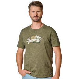 T-Shirt Casamoda "Casamoda T-Shirt Print", Herren, Gr. XXL, gr&uuml;n, 100% Baumwolle, Shirts T-Shirt