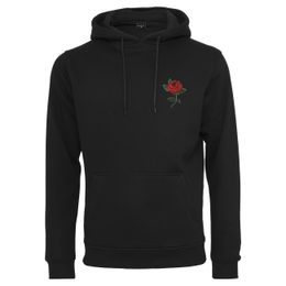 Sweatshirt MisterTee "MisterTee Herren Rose Hoody", Herren, Gr. L, schwarz, 65% Baumwolle, 35% Polyester, bedruckt, Sweatshirts Sweatshirt