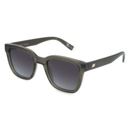 Le Specs LSP2627940 ELIXIR | Damen-Sonnenbrille | Fassung: Vollrand, Quadratisch, Kunststoff, Khaki | Glasfarbe: Gr&uuml;n Verlaufend
