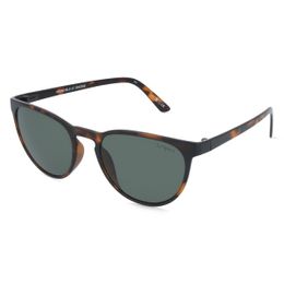 Le Specs LSP2652342 INVINCIBLE | Unisex-Sonnenbrille | Fassung: Vollrand, Rund, Kunststoff, Havanna | Glasfarbe: Gr&uuml;n
