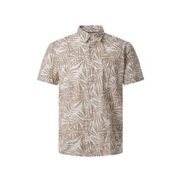 Kurzarmhemd, Herren, Gr. L, N-Gr, starfish, Web, Obermaterial: 100% Baumwolle, Pioneer Authentic Jeans, gemustert, normal normal, gerader Abschluss, Hemden, mit All-Over Print