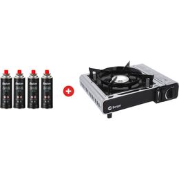 Berger Stromboli Kartuschenkocher 2,2 kW mit Koffer inkl. 4 x 227 g Enders Gaskartuschen - Kartuschenkocher