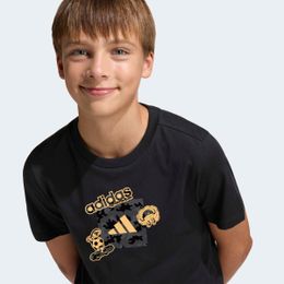 T-Shirt adidas Sportswear "J CAMO TRAIN T", M&auml;dchen, Gr. 176, schwarz, Obermaterial: 100% Baumwolle, normal, Rundhals, Shirts T-Shirt