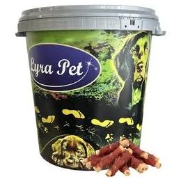 5 kg LYRA PET&reg; Kaurollen mit Entenbrust natur in 30 L Tonne