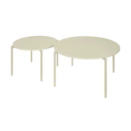 Couchtisch 2er Set Galeotto beige Ma&szlig;e (cm): H: 45 &Oslash;: 75 Tische > Couchtische > Couchtische nach Material &raquo; Sofa DE