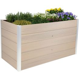 Dobar WPC Hochbeet XXL, Silbergrau