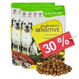 LYRA PET 8 kg Lecker.Pet&reg; Paula's Adult Sensitive Ente & Kartoffel Hundefutter Trockenfutter Vollnahrung MHD 4/2026