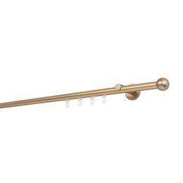 ONDECO 20mm,1-l&auml;ufig,Rohr,Wandtr&auml;ger 6,5cm,Endst&uuml;ck ball Farbe: Messing-Matt, Gr&ouml;&szlig;e: 200cm