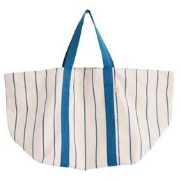 Hay Outdoor Market Picnic Bag Medium Beige with blue stripe