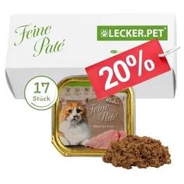17 x 100 g Lecker.Pet&reg; Balu's Feine Pat&eacute; Reich an Pute Katzenfutter Nassfutter Vollnahrung