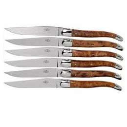 FORGE DE LAGUIOLE Steakmesser Thujaholz poliert 6er Set