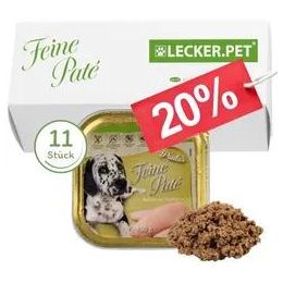 11 x 150 g Lecker.Pet&reg; Paula's Feine Pat&eacute; Reich an Huhn Hundefutter Nassfutter Vollnahrung