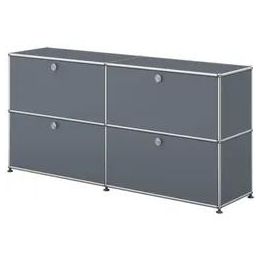 USM Haller Sideboard mit 4 Klappt&uuml;ren Mittelgrau