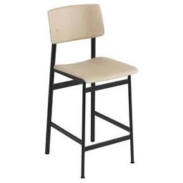 muuto Loft Barhocker, h&ouml;he 65 cm, eiche natur / schwarz