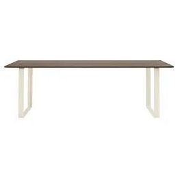 muuto 70/70 Tisch, 225 x 90 cm, eiche massiv ger&auml;uchert / sand