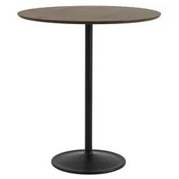 muuto Soft Tisch, h&ouml;he 105 cm, eiche dunkel ge&ouml;lt / schwarz