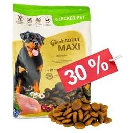 4 kg Lecker.Pet&reg; Gino's Adult Maxi mit Huhn Hundefutter Trockenfutter Vollnahrung MHD 4/2026